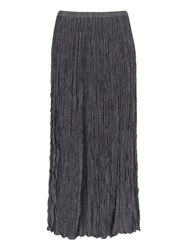 ALYSI Crinkled Maxi Skirt - Grey