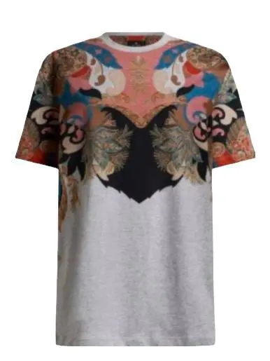 Etro Paisley Print T-shirt - Gray