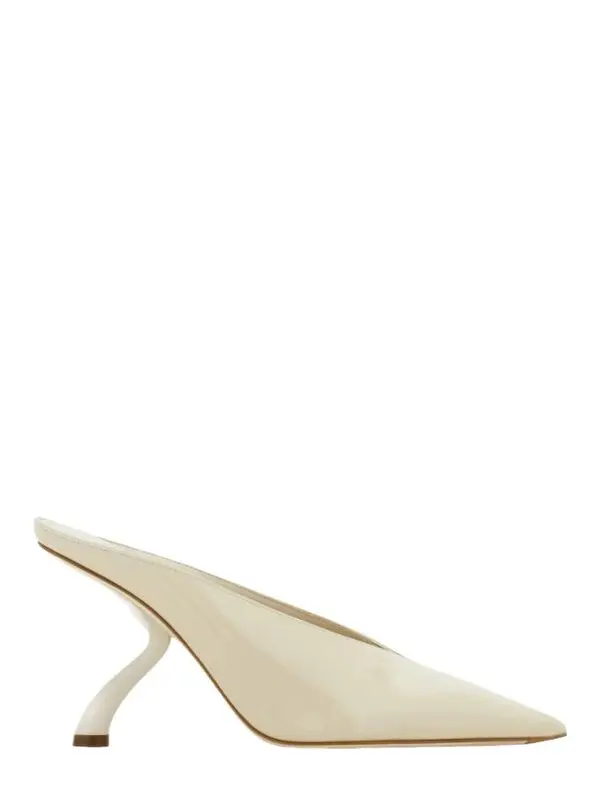 FERRAGAMO Itaca Sculpted-heel Mules - Mascarpone Cheese