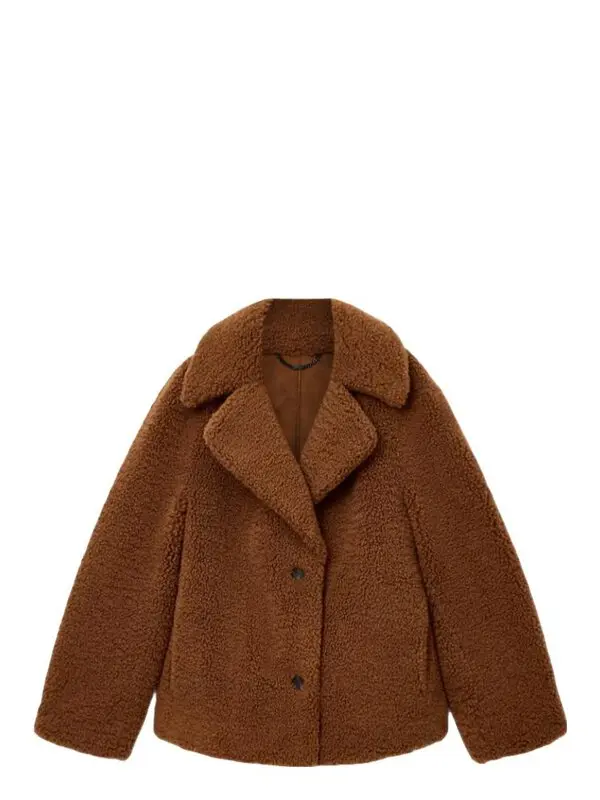 ALLSAINTS Eddie Faux Shearling Jacket - Cognac Brown