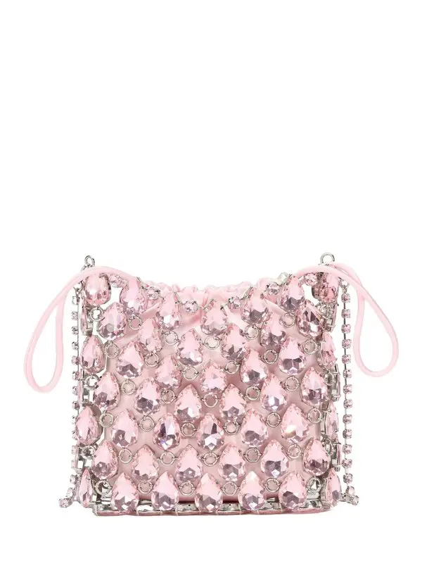 SELF-PORTRAIT Mini Crystal-embellished Shoulder Bag - Pink