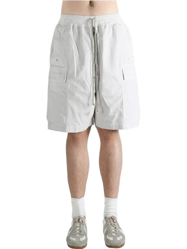 Rick Owens Drawstring Cargo Shorts - White