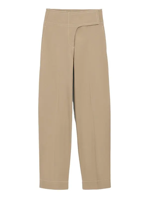 Ami Wrapped Belted Trousers - Nude