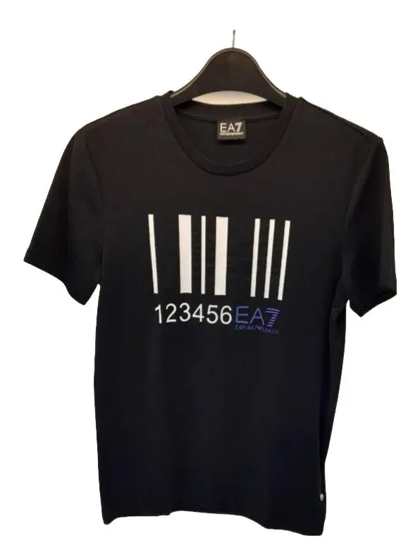 EA7 Vertical Striped T-shirt - Black