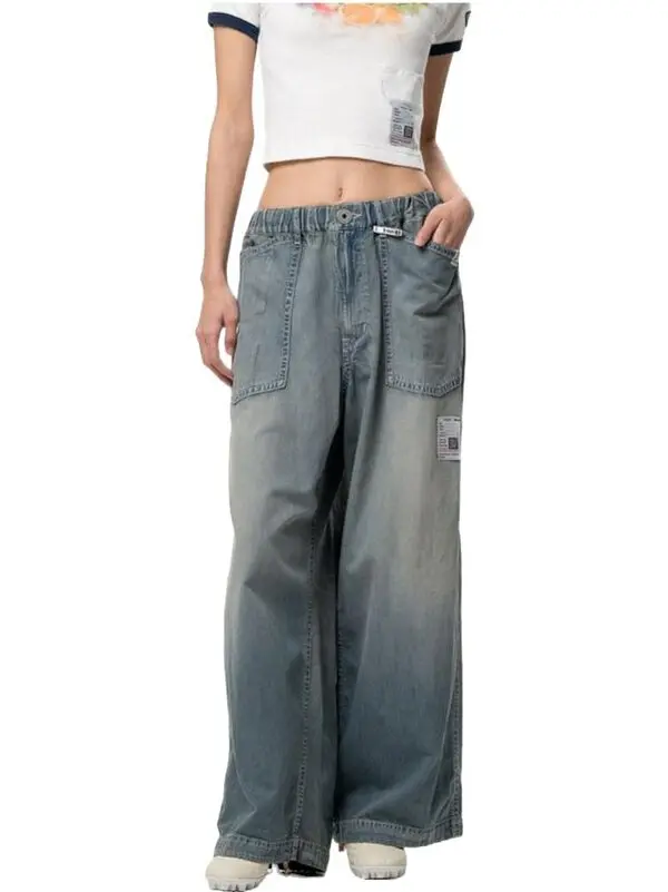 Mihara Yasuhiro Light Denim Wide Leg Pants - Indigo