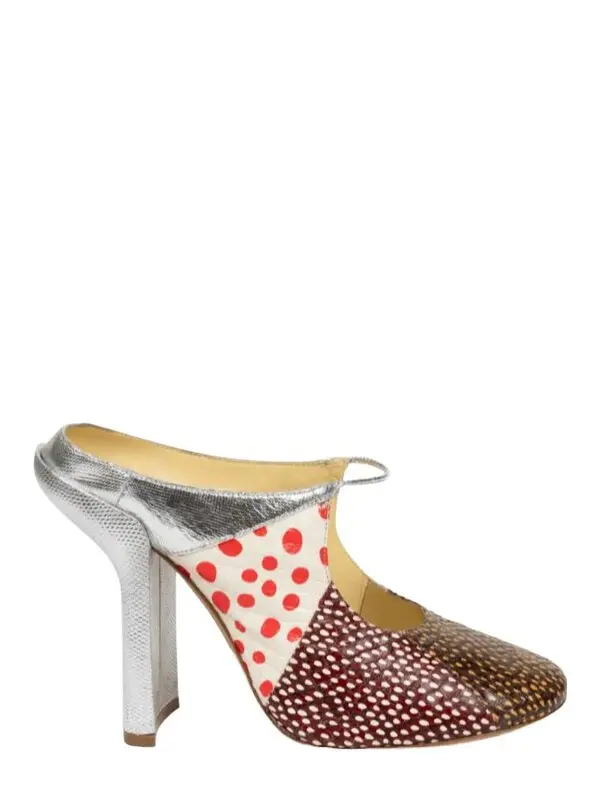 Dries Van Noten Printed Patchwork Heeled Mules - Multicolor