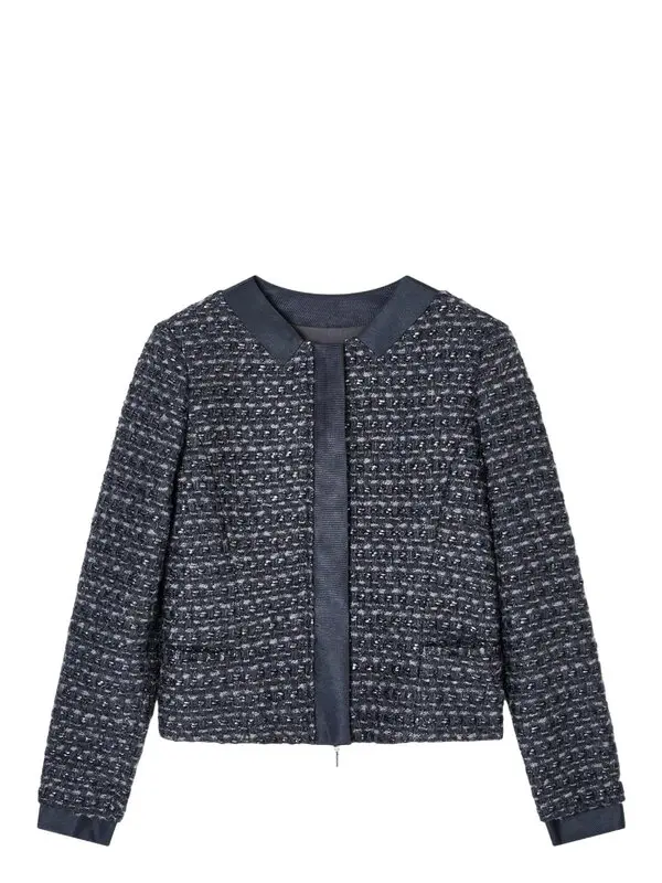 Emporio Armani Lurex Tweed Jacket - Grey