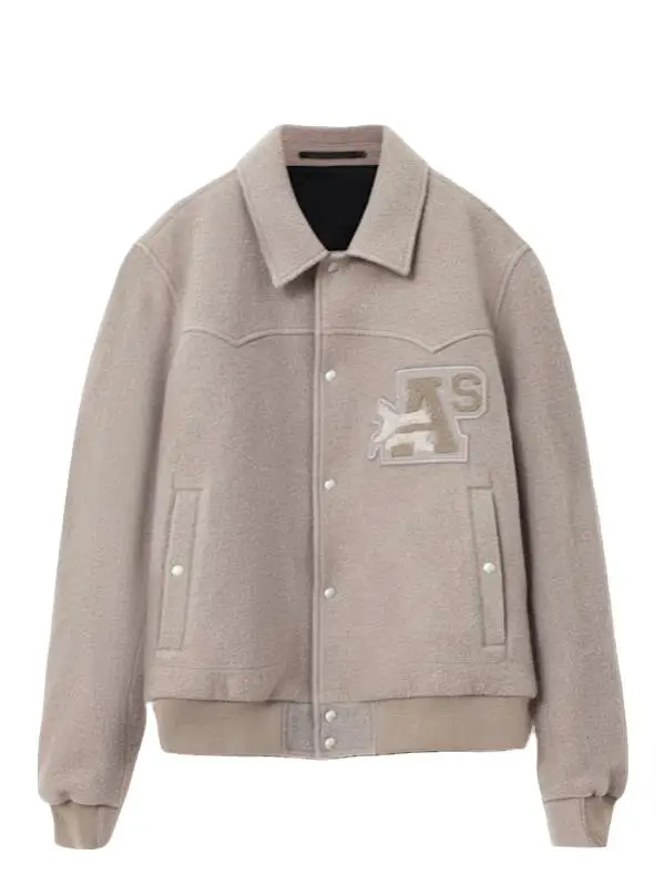 ALLSAINTS Royce Logo Wool Jacket - Brown