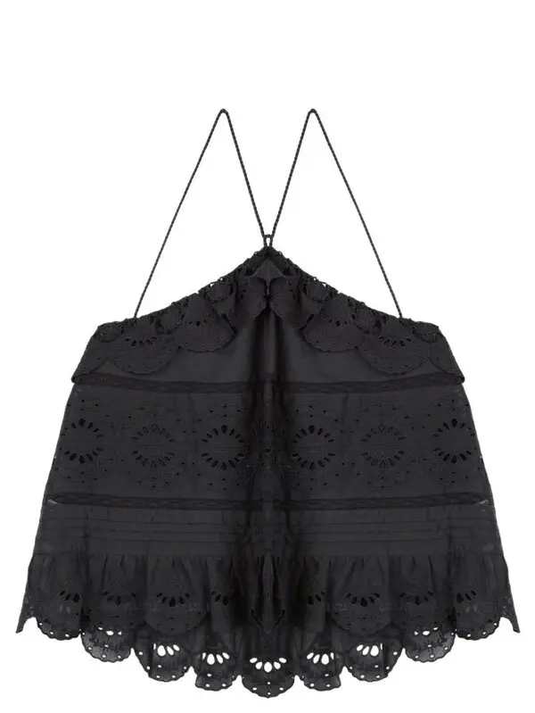 Isabel Marant Étoile Prisha" Floral Lace Top - Black