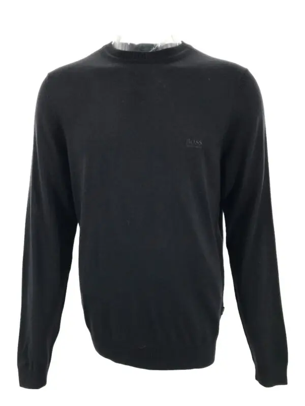 Hugo Boss Round Neck Fine Knit Pullover - Black