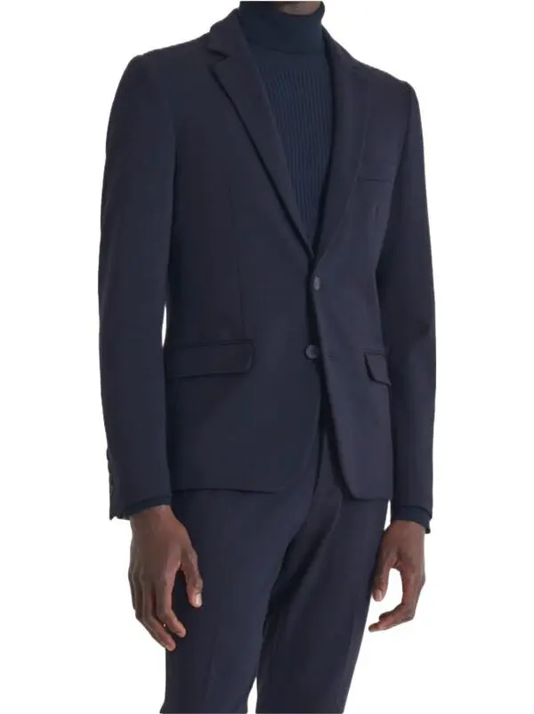 ANTONY MORATO Super Slim Fit Twill Stretch Viscose Blend Jacket - Black