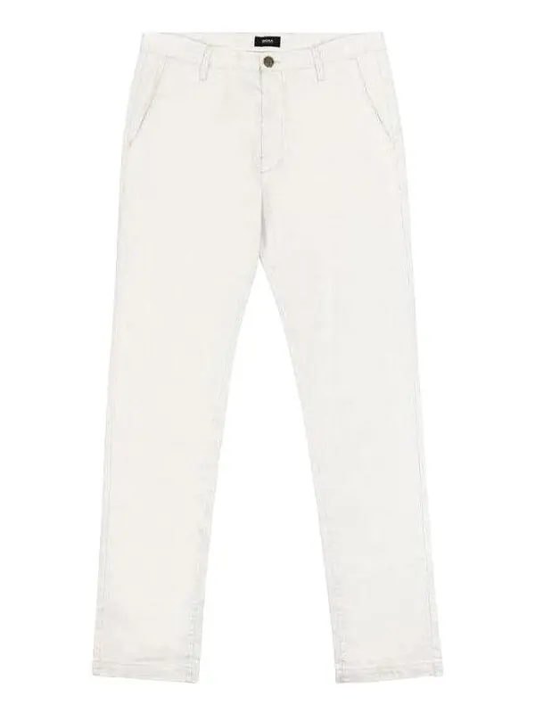Hugo Boss Logo Casual Pants - White