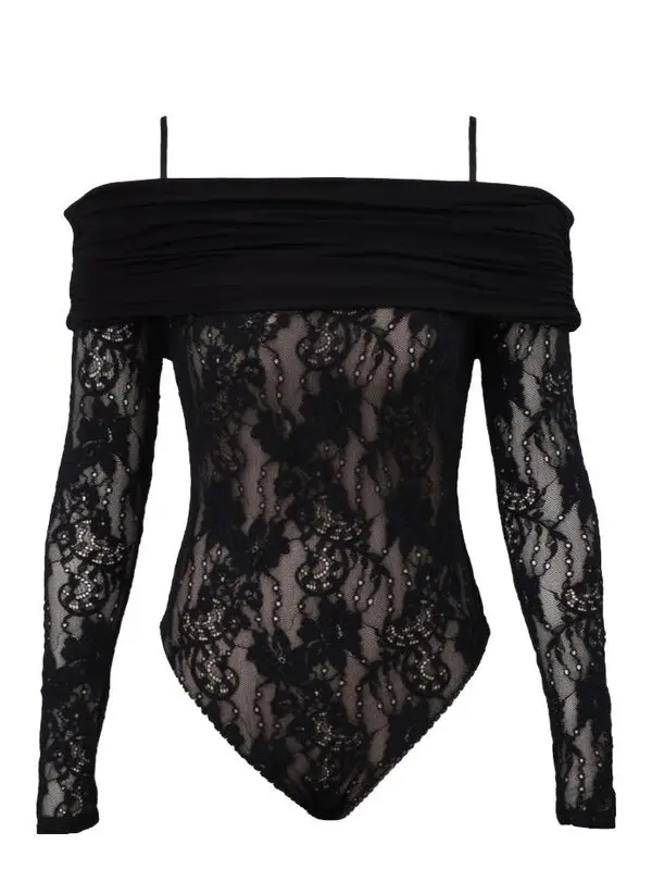 Zimmermann Rebellion Draped Bodysuit - Black