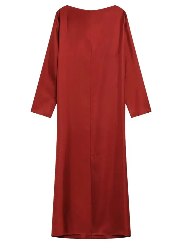 Loulou De Saison Zoya Draped Asymmetric Dress - Red