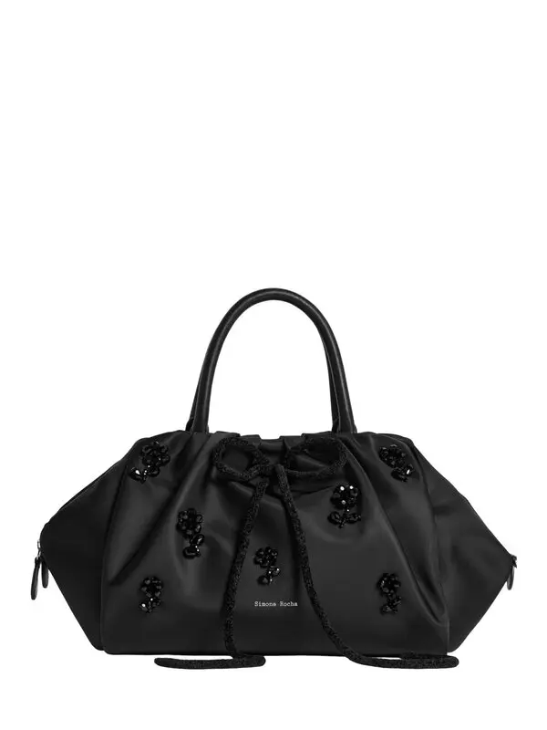 Simone Rocha Embroidered Tote Bag - Black