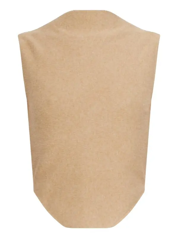 Cult Gaia High-neck Knit Vest - Beige