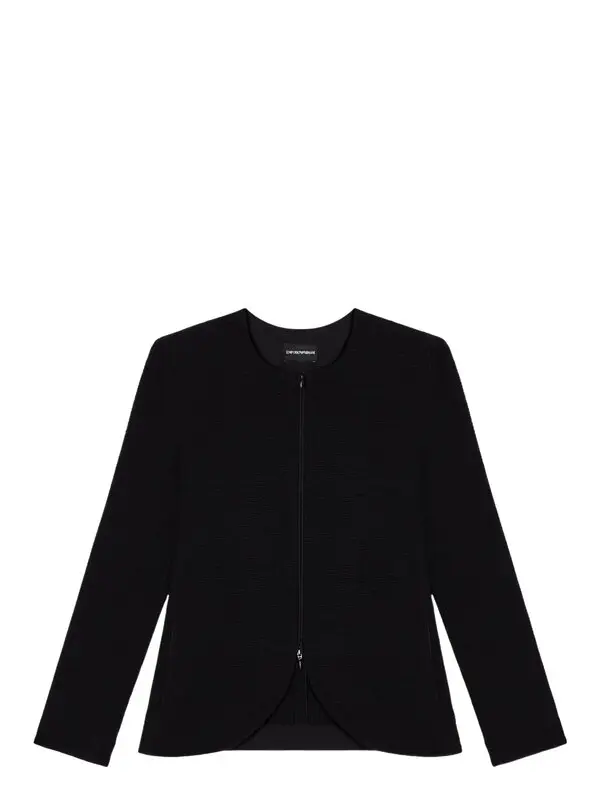 Emporio Armani Textured Zip Jacket - Black