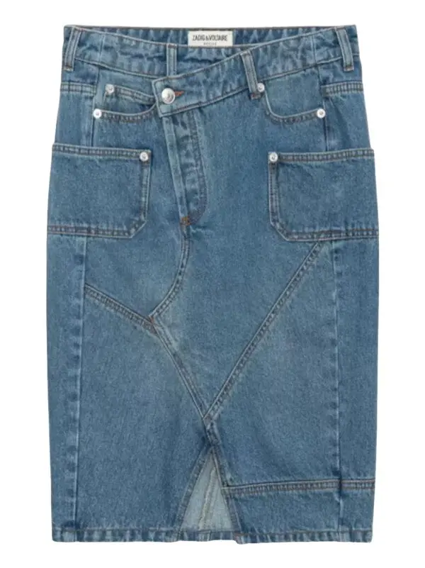 Zadig&Voltaire Asymmetrical Denim Skirt - Blue