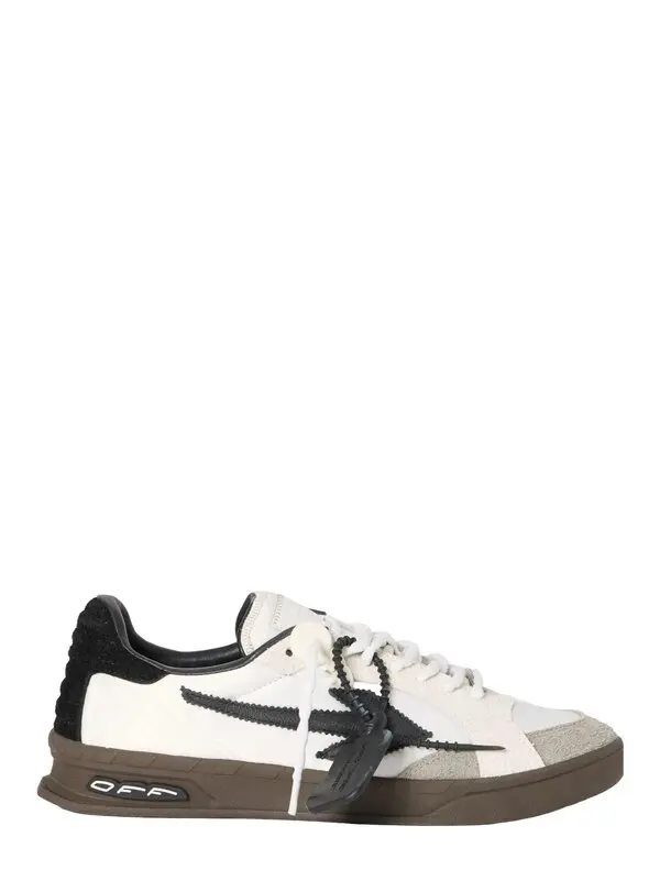 Off-White Slim Lace-up Sneakers - White-black