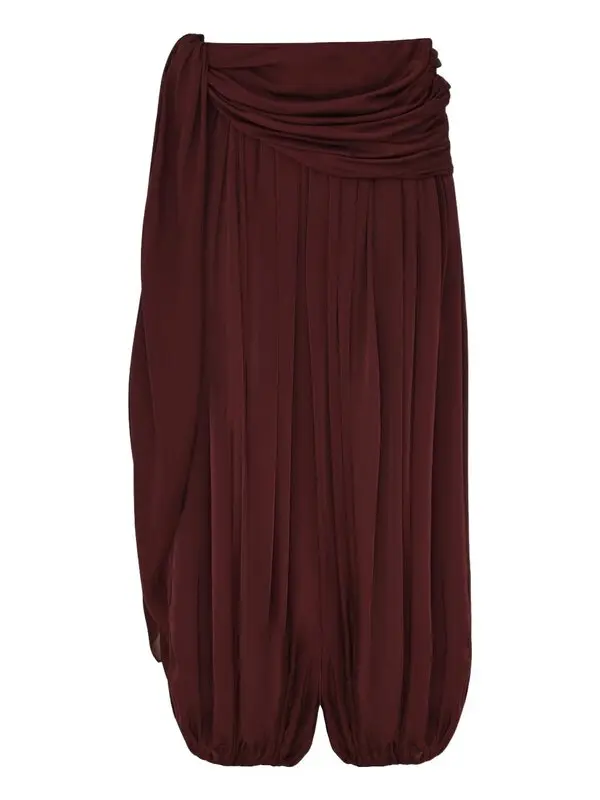 Zimmermann Luna Draped Harem Pants - Wine
