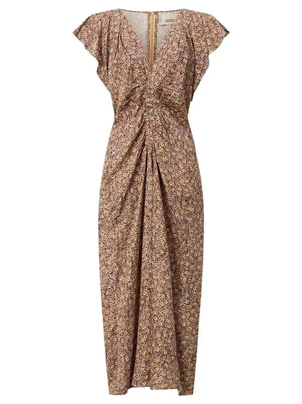 Isabel Marant Étoile Lyndsay Silk Dress - Brown