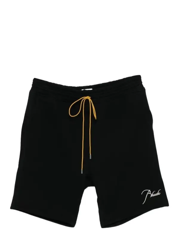 Rhude Classique Embroidered Shorts - Black