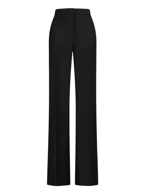 Blumarine Diagonal-weave Tailored Trousers - Black