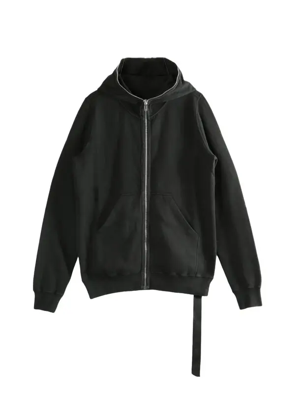 Rick Owens Full Zip Hooded Sweatshirt - Black