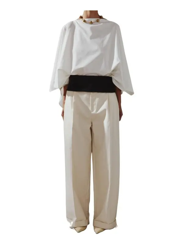 DARKPARK Wendy Wide-leg Pants - White/black