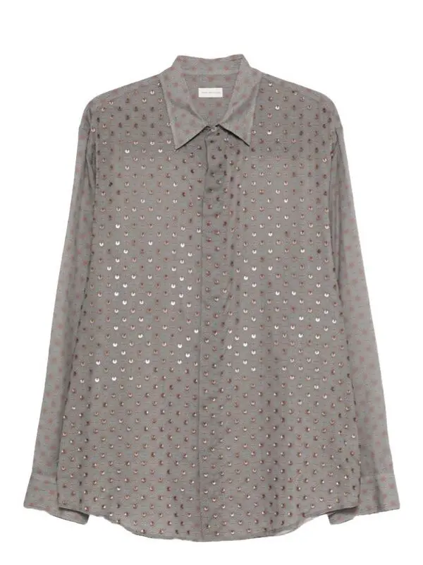 Dries Van Noten Long Sleeve Shirt - Gray