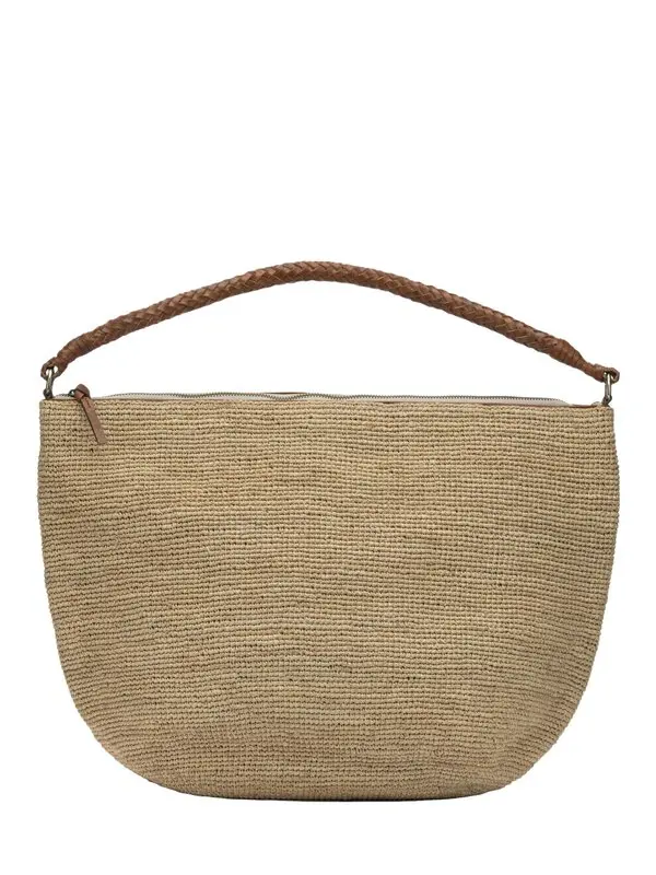 IBELIV Utopia Crocheted Raffia Shoulder Bag - Nude