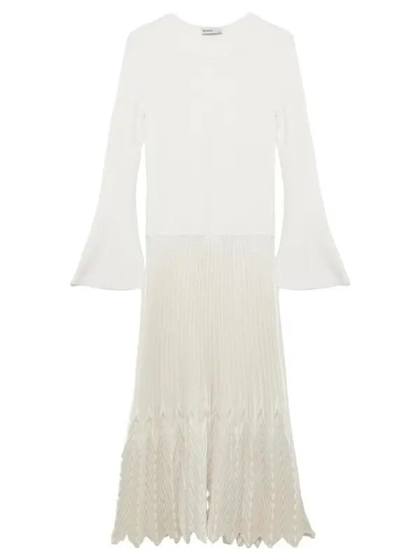 Simkhai Damoni Pleated Midi Dress - Ivory
