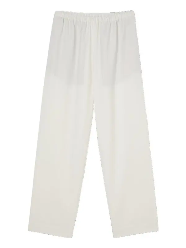 RÓHE Cropped Wide Leg Trousers - Off White