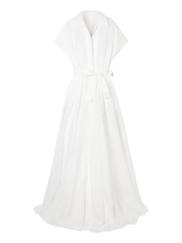 Norma Kamali Super Oversized Sleeveless Flared Gown - Snow White