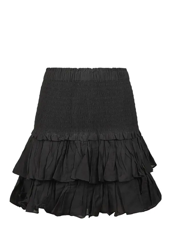Isabel Marant Étoile Ruffled Hem Midi Skirt - Black