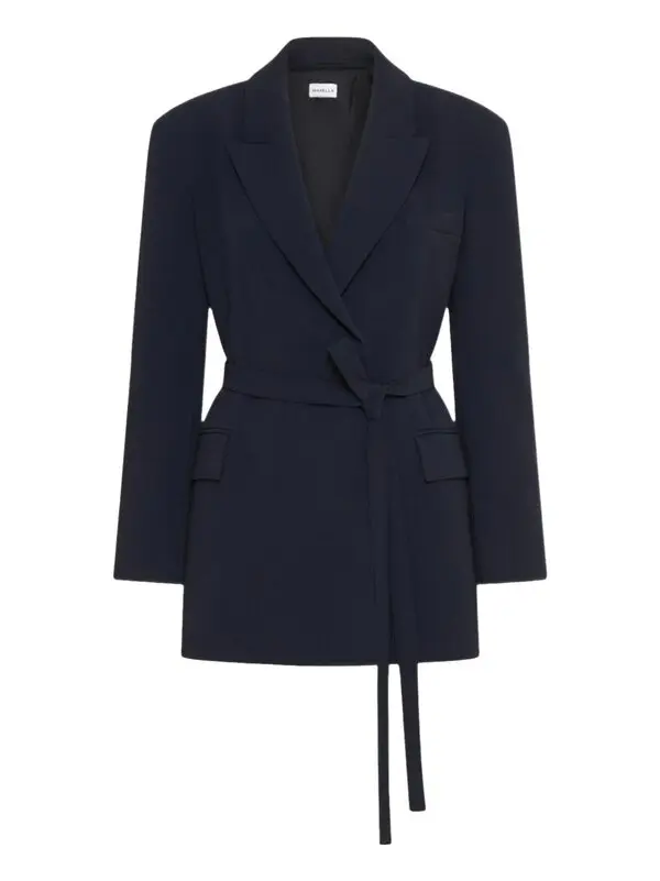 Marella Belted Cady Blazer - Navy Blue