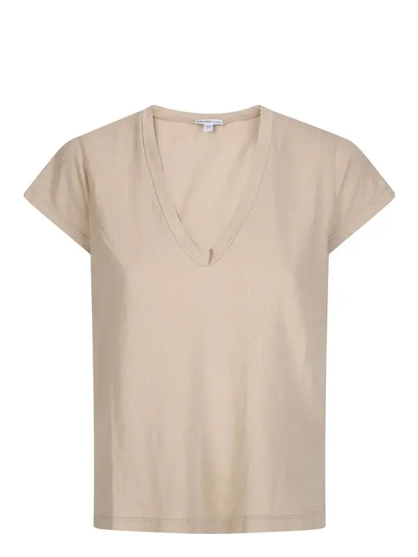 JAMES PERSE Short-sleeve V-neck T-shirt - Nude