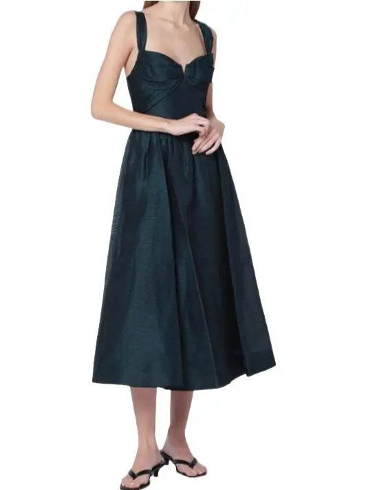 Zimmermann Draped Midi Dress - Green