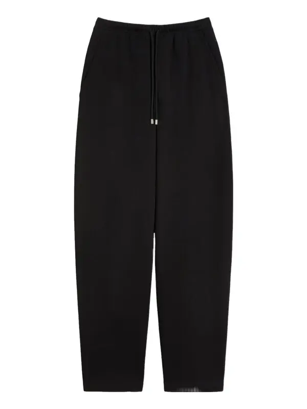 Sportmax Elasticated-waistband Track Pants With Drawstring - Black