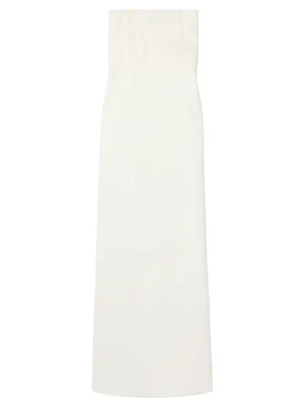 Co Strapless Crepe Maxi Dress - White