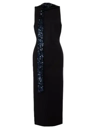 Dorothee Schumacher Sequined Embellished Midi Dress - Black
