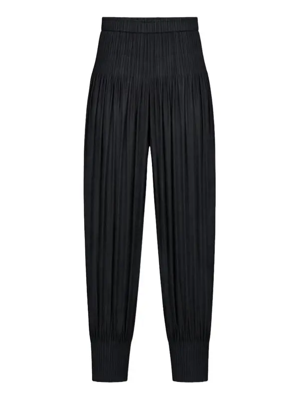 PLEATS PLEASE BY ISSEY MIYAKE High-waisted Tapered Pleated Trousers - Black