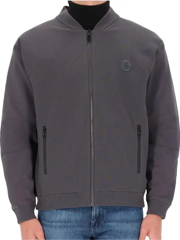 Hugo Boss Zip-up Reversible Bomber Jacket - Gray