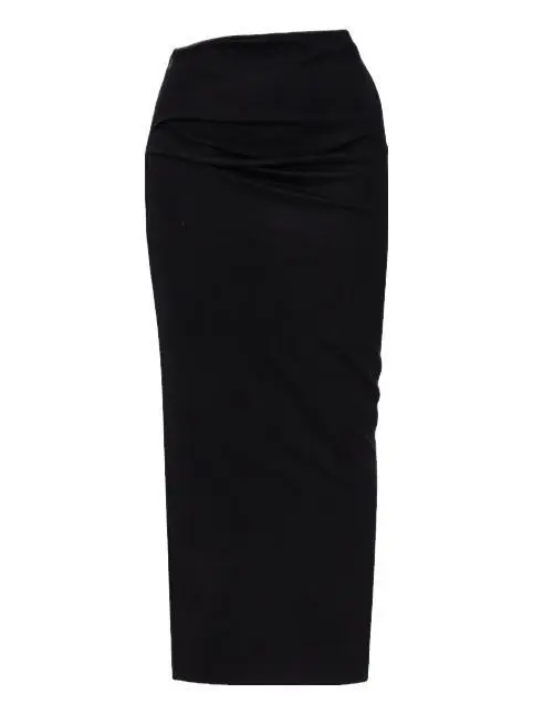 ENTIRE STUDIOS Draped Midi Skirt - Black
