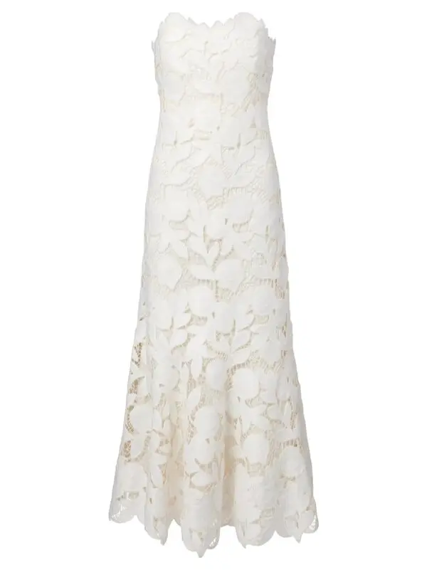 Simkhai Valetta Embroidered Midi Dress - White