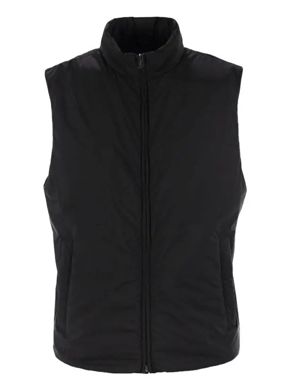 Herno Zip Sleeveless Gilet - Black