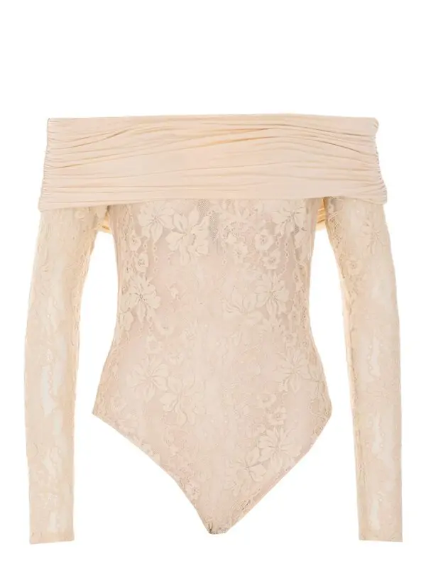 Zimmermann Rebellion Draped Bodysuit - Cream