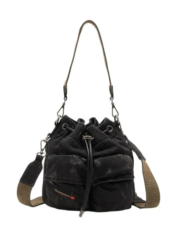DIESEL® Multi-pocket Denim Bucket Bag - Black