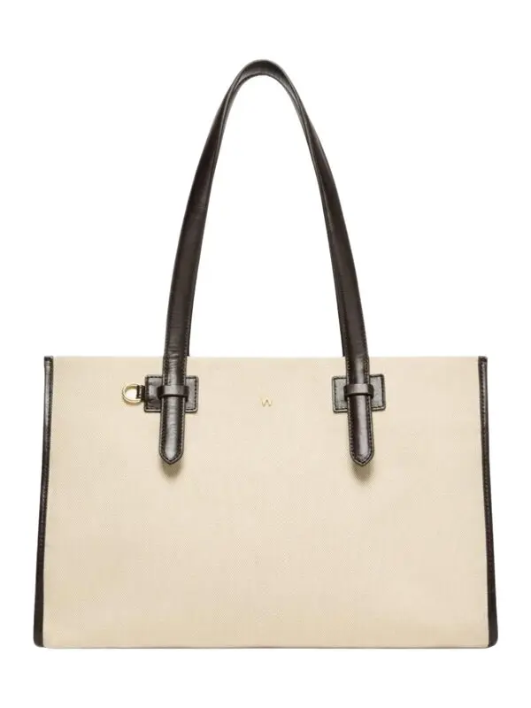 Max Mara W' Logo Shoulder Bag - Beige