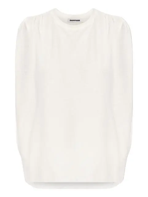 DARKPARK Cap Sleeve Round Neck T-shirt - White